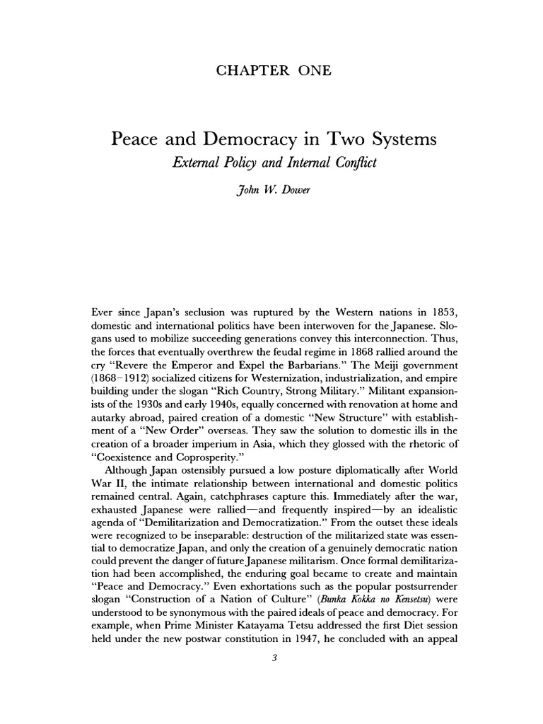 Japan's Postwar Peace and Democracy Systems | PDF | Okinawa Prefecture ...