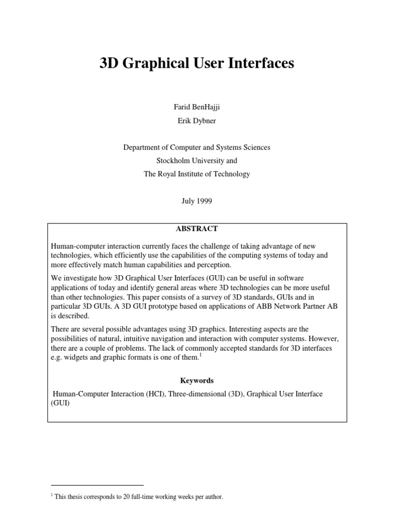 3D Graphical User Interfaces | PDF | Graphical User Interfaces ...