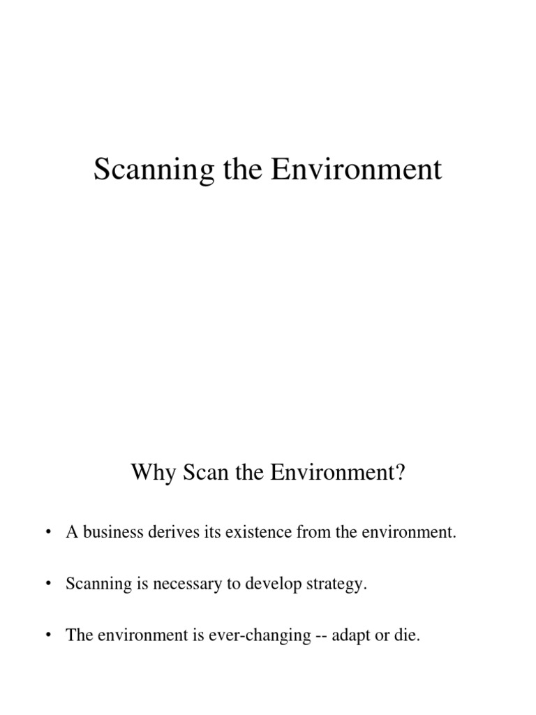 Scanning the Business Environment | PDF | Strategic Management | Business