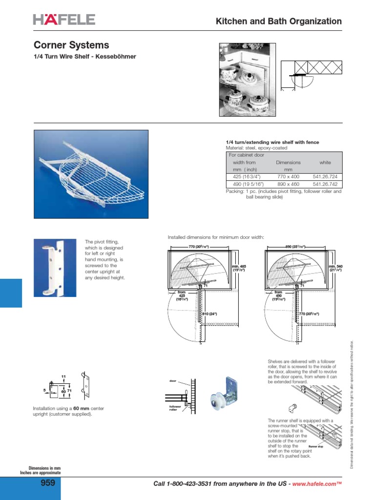 Corner Systems: Kitchen and Bath Organization | PDF | Cabinetry | Door