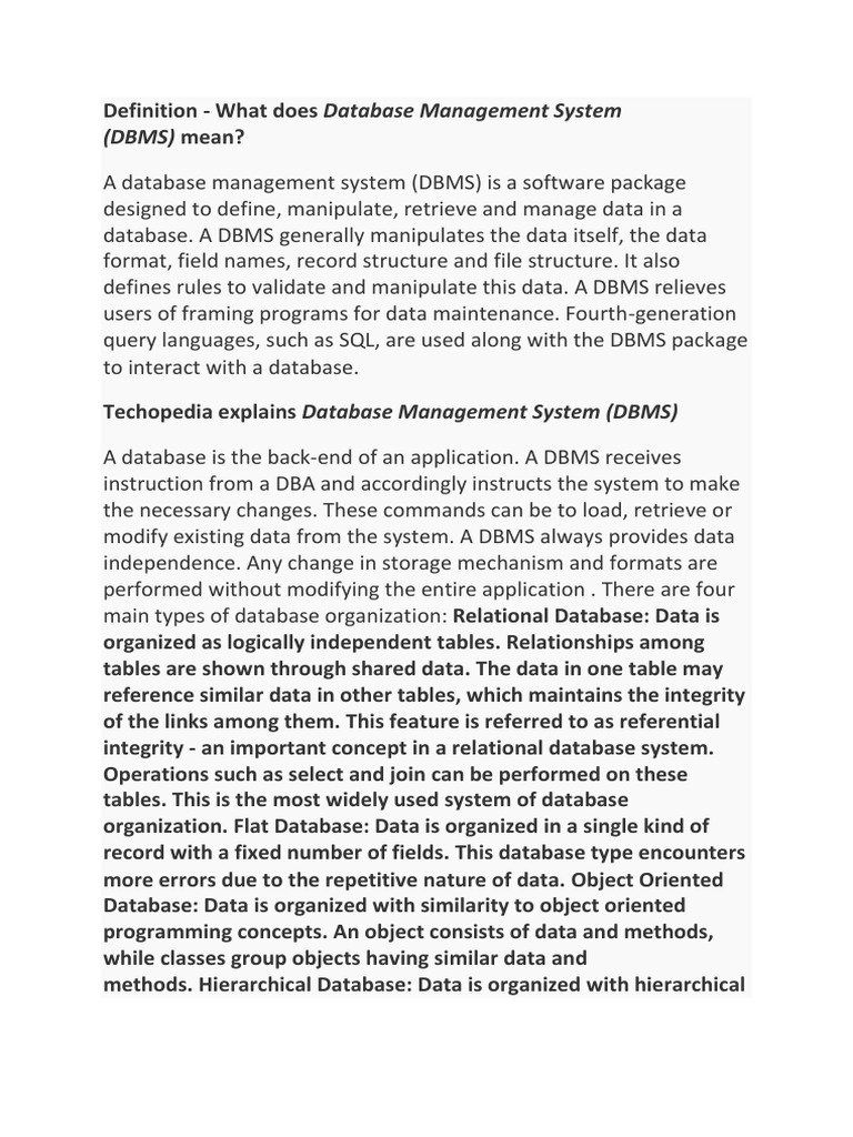 Database Management System | PDF | Databases | Computer File