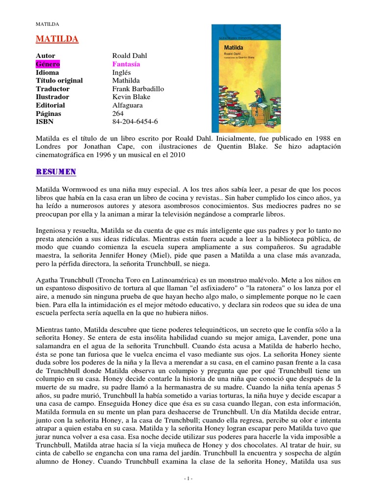 Matilda PDF | PDF