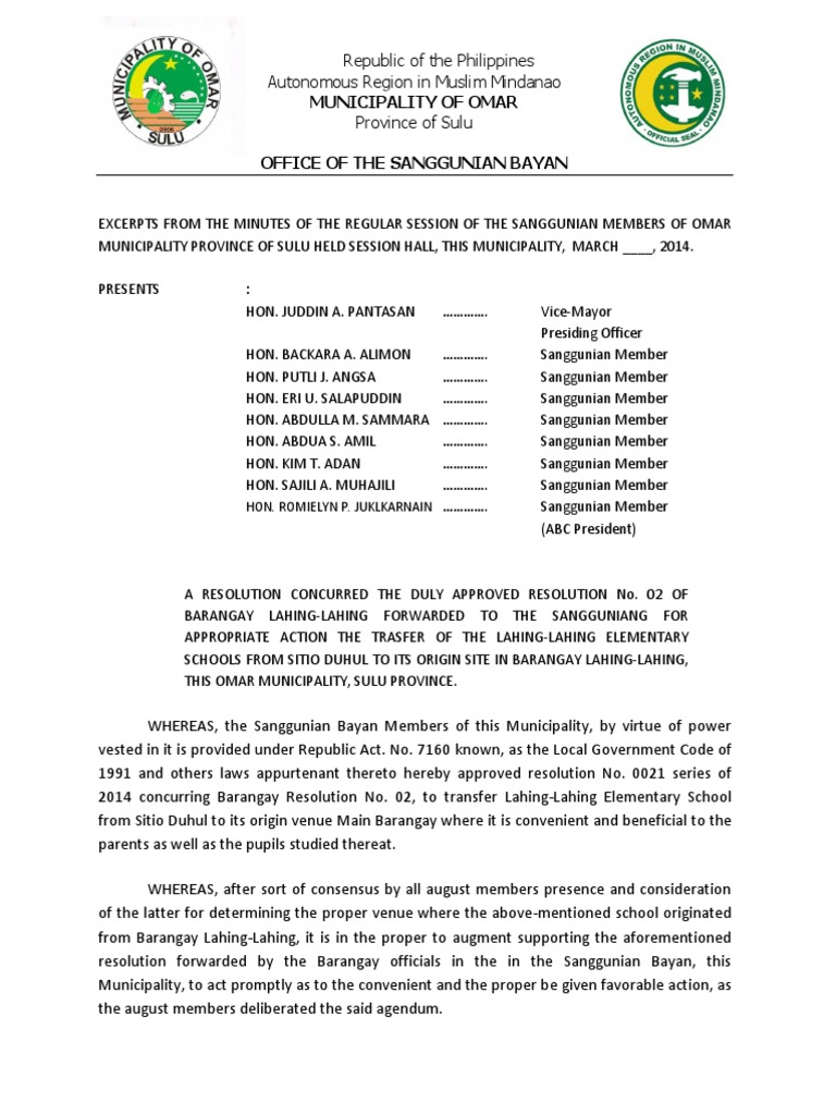 Municipality of Omar: Hon. Romielyn P. Juklkarnain | Download Free PDF ...