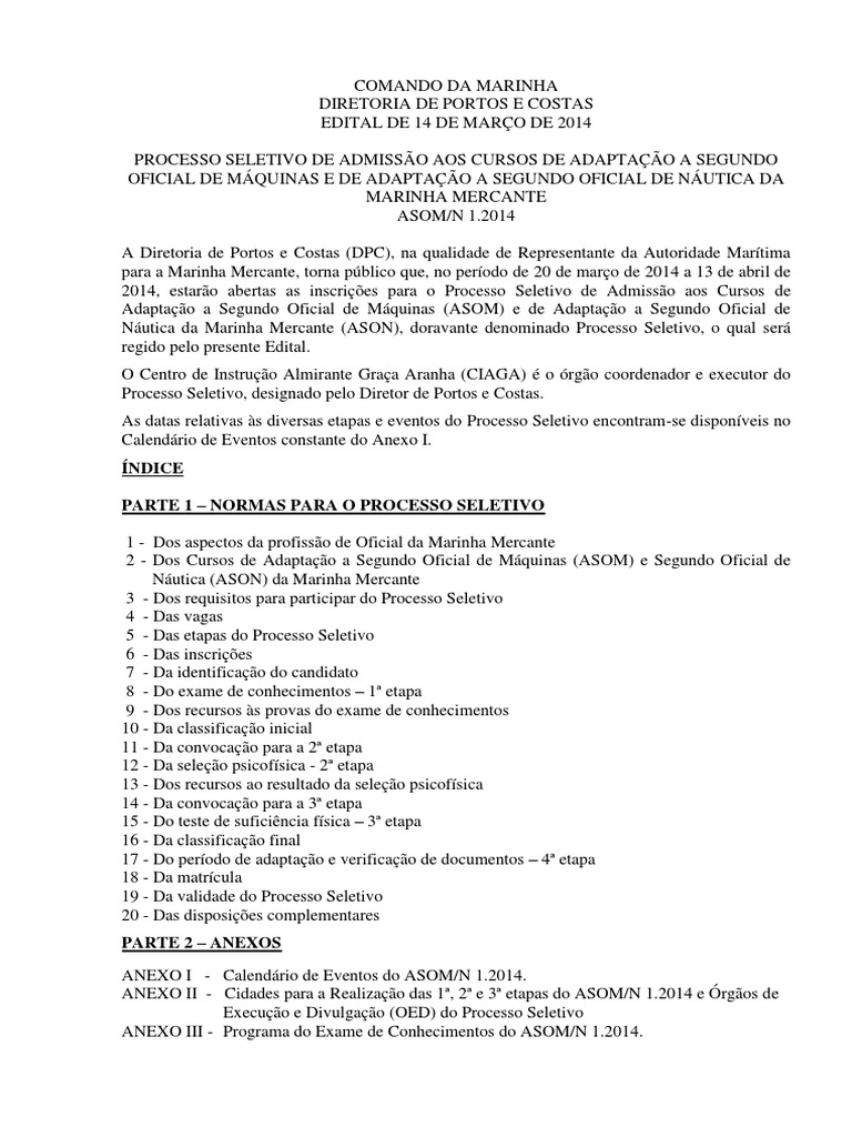 Edital ASON | PDF | Engenharia | Science