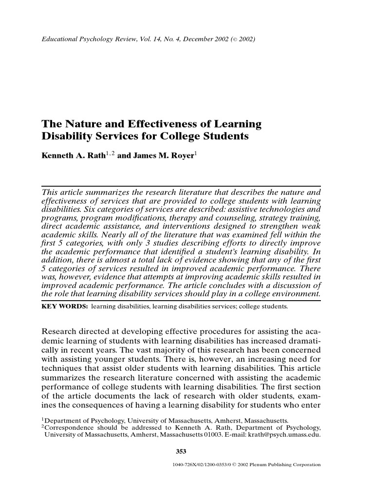 Learning Disabilities 2 | PDF | Learning Disability | Test (Assessment)