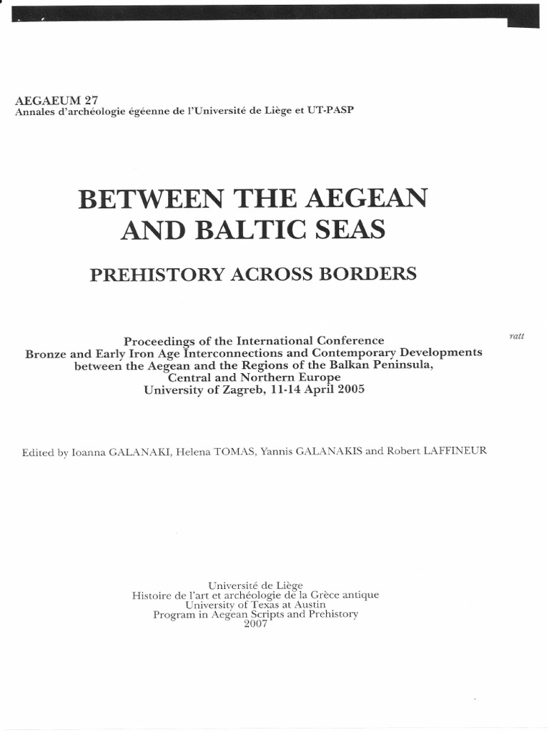 Kiss AegaeumBETWEEI/ THE AEGEAN AND BALTIC SEAS PREHISTORY ACROSS ...