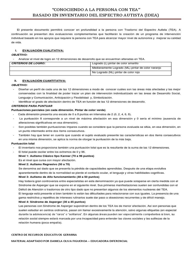 Conociendo A La Persona Con Tea | PDF | Síndrome de Asperger | Adultos
