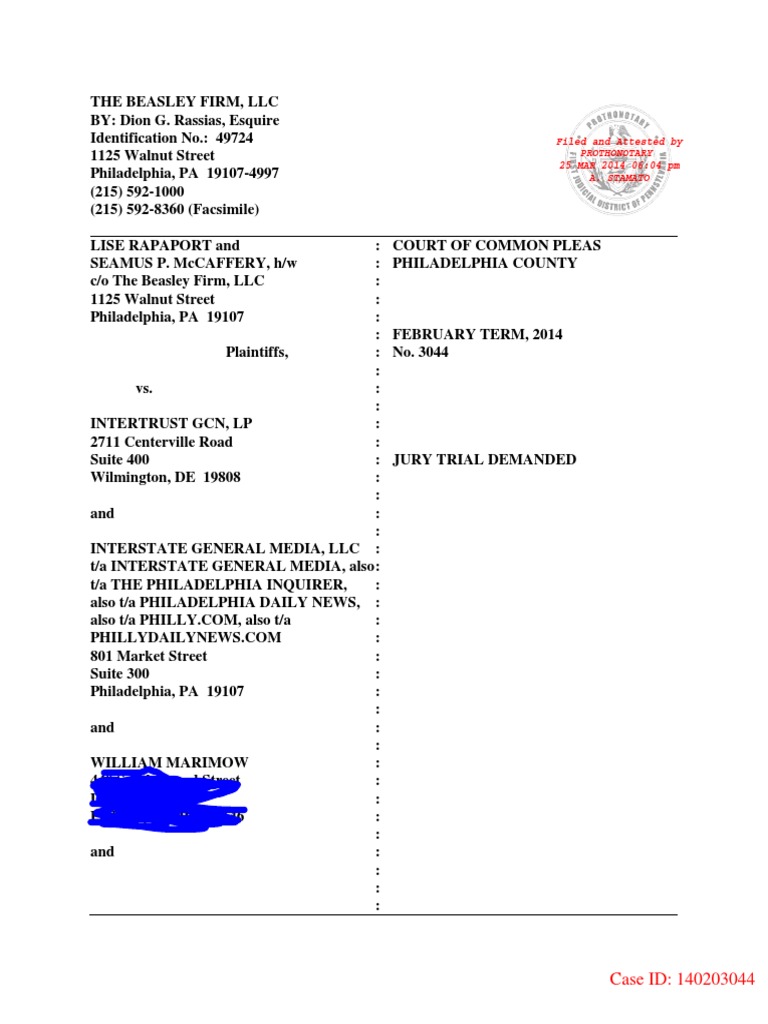 Philadelphia Media Defamation Case | PDF | Philadelphia | Lawsuit