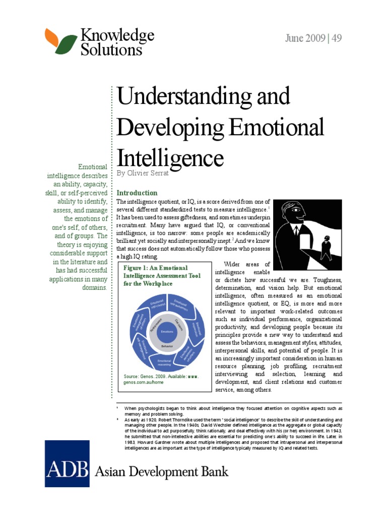 Understanding Developing Emotional Intelligence | PDF