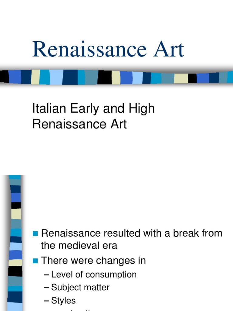 Italian Early and High Renaissance Art | PDF | Renaissance Art ...