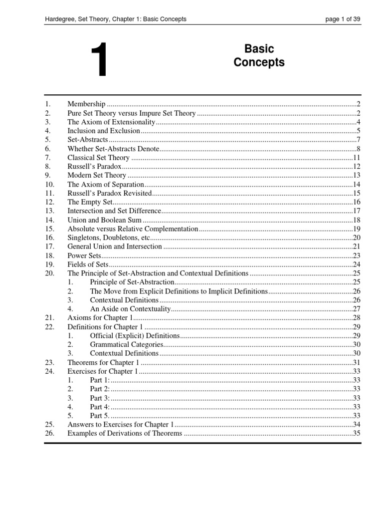 Basic Concepts: Hardegree, Set Theory, Chapter 1: Basic Concepts Page 1 ...