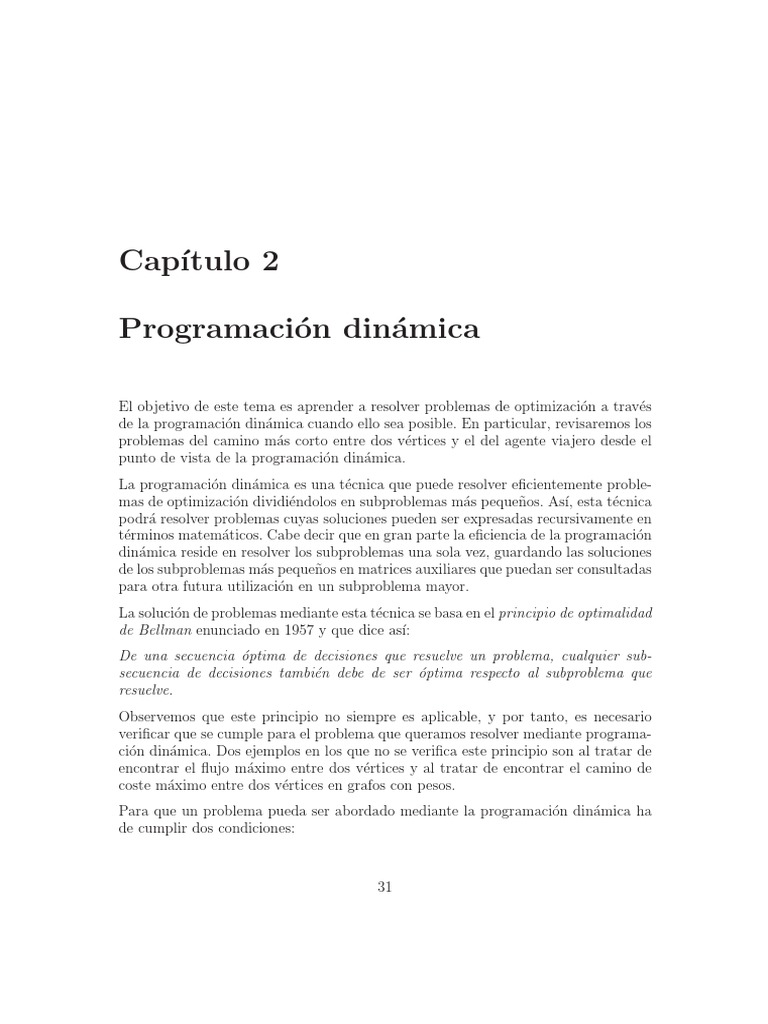 Apunts Programacio Dinamica | PDF | Programación dinámica | Conceptos matemáticos