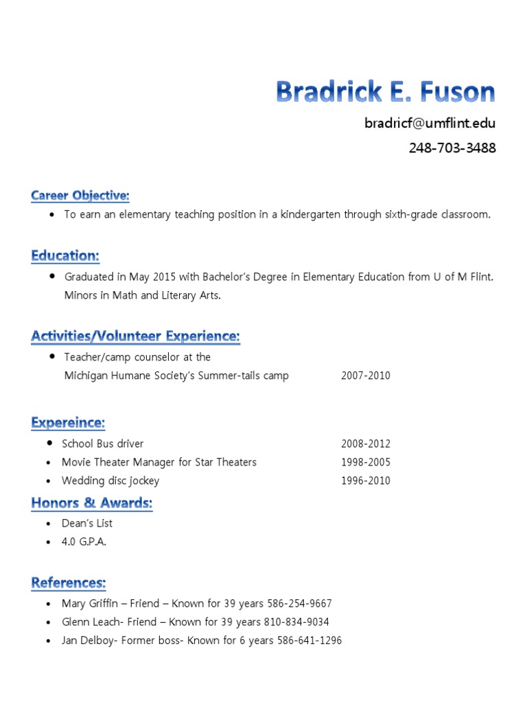 Brads Resume | PDF
