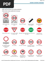 UK Road Signs Cheat Sheet and Flashcards | PDF