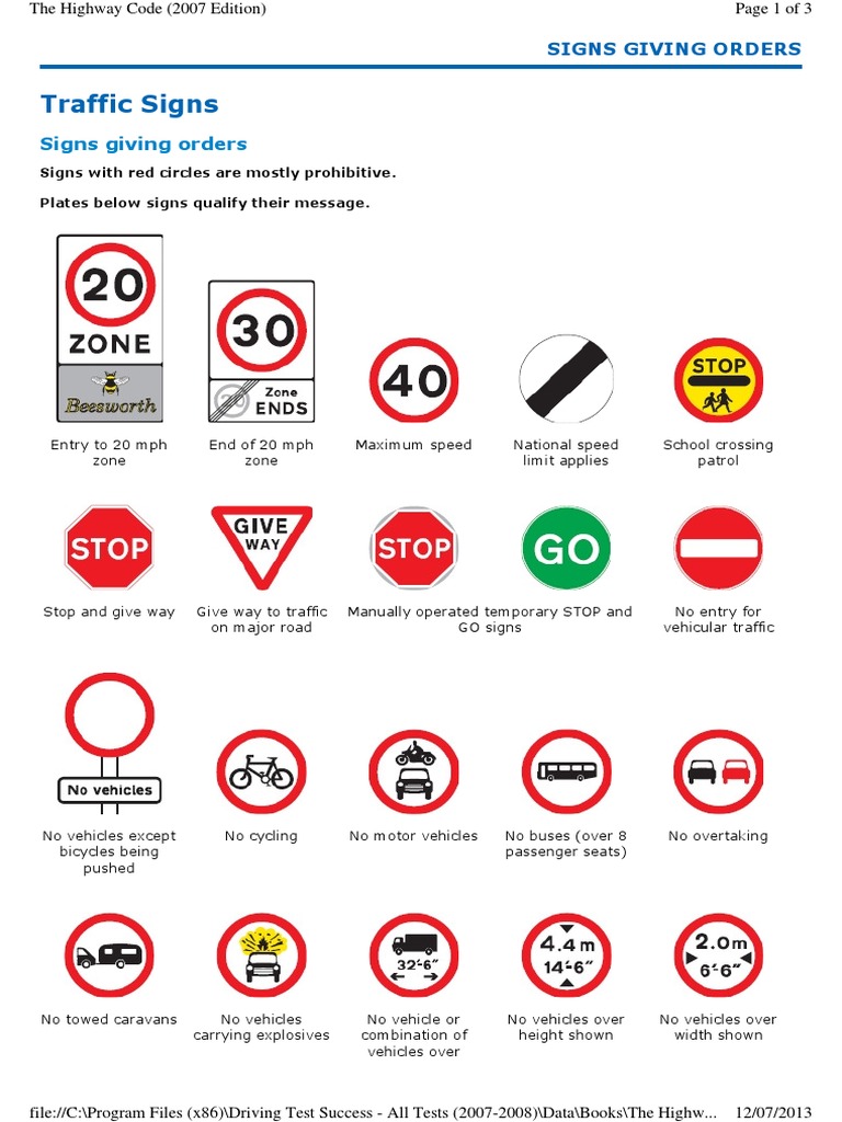 Driving Test Success - All Tests | PDF | Traffic | Road Transport