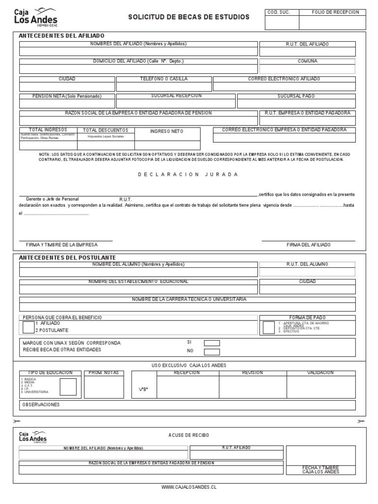 Formulario Becas PDF | PDF | Economias | Business