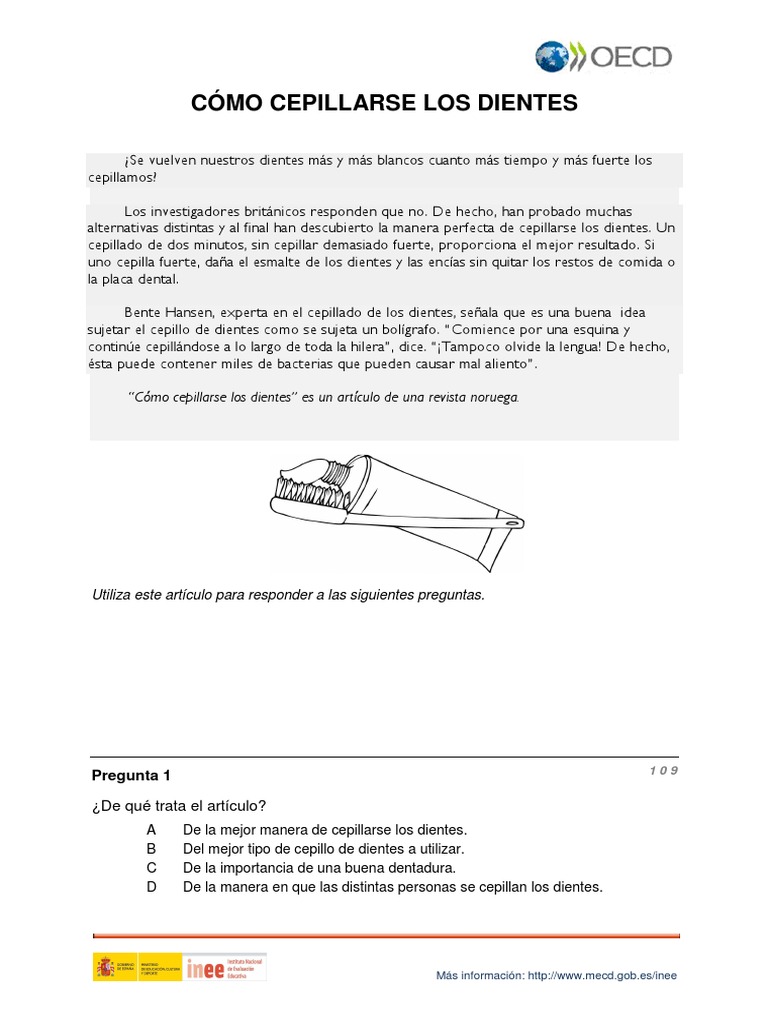 018lectorapisa Como Cepillarse Los Dientes Er | PDF | Diente | Cepillo ...