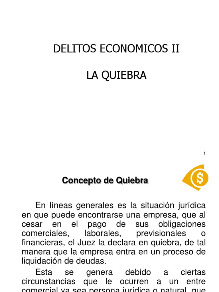 La Quiebra | PDF | Bancarrota | Pagos