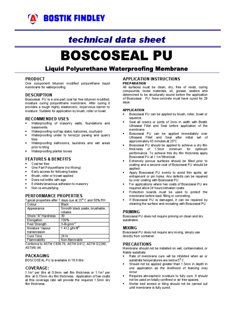 Bostik Boscoseal | PDF | Concrete | Industries