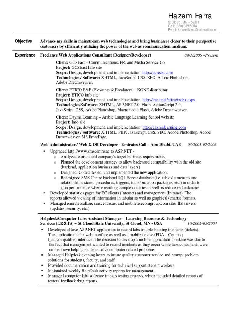 Hazem Farra Resume | PDF | Cloud Computing | Adobe Flash