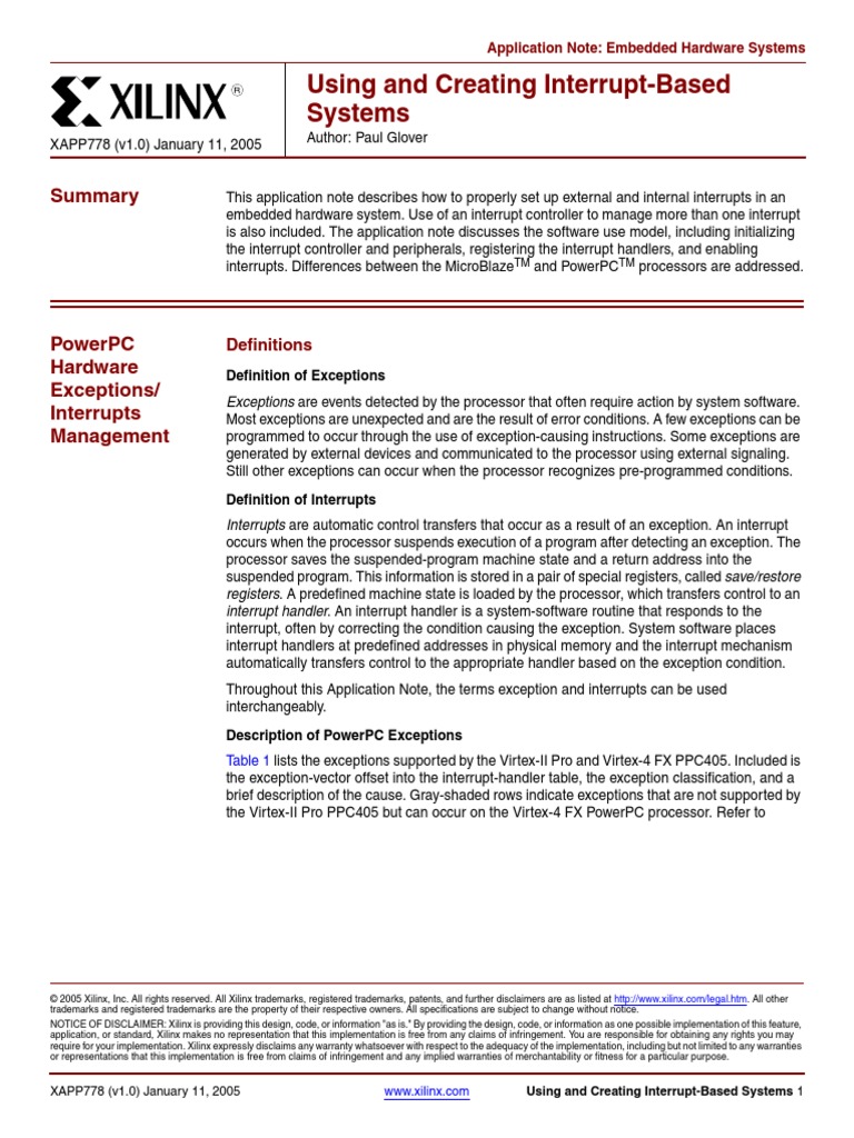 Microblaze Interrupt | PDF | Instruction Set | Central Processing Unit