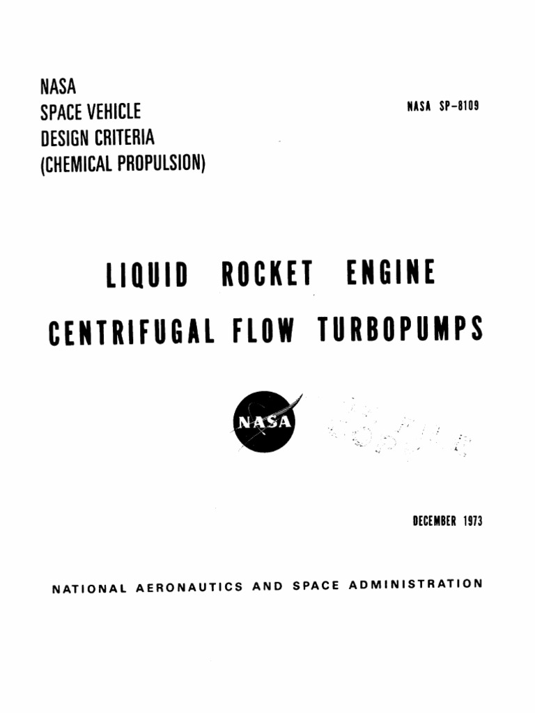 Liquid Rocket Engine Centrifugal Flow Turbopumps (NASA) | PDF | Pump ...