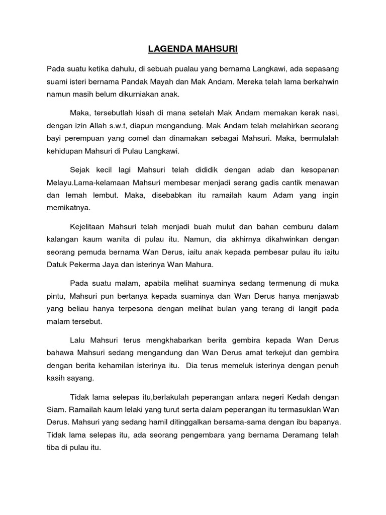Lagenda Mahsuri | PDF