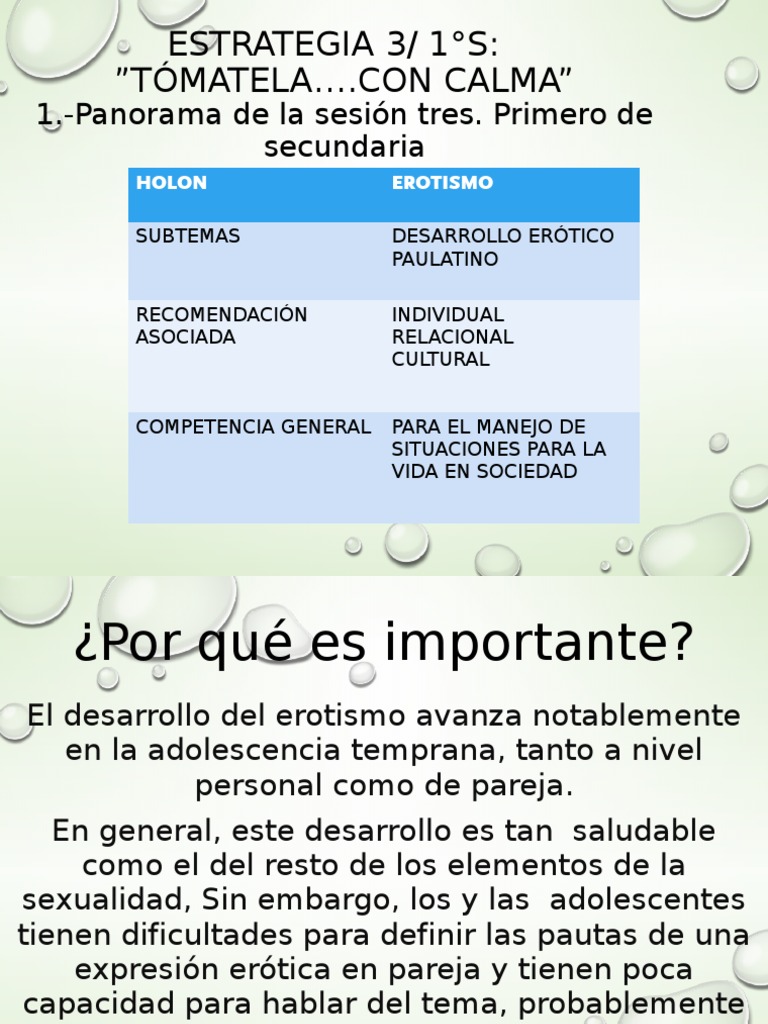 ESTRATEGIA Tomatelo Con Calma | PDF | Erotismo | Adolescencia