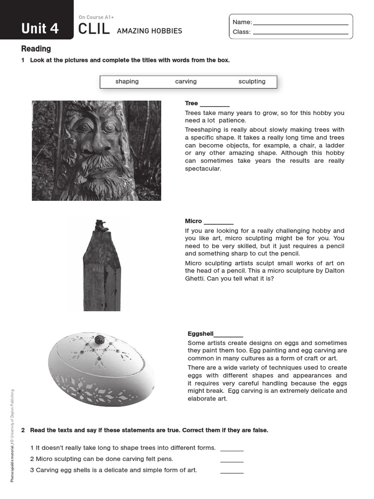 On Course A1+ CLIL Worksheets. 2nd Term | PDF | Olympic Games | Meal