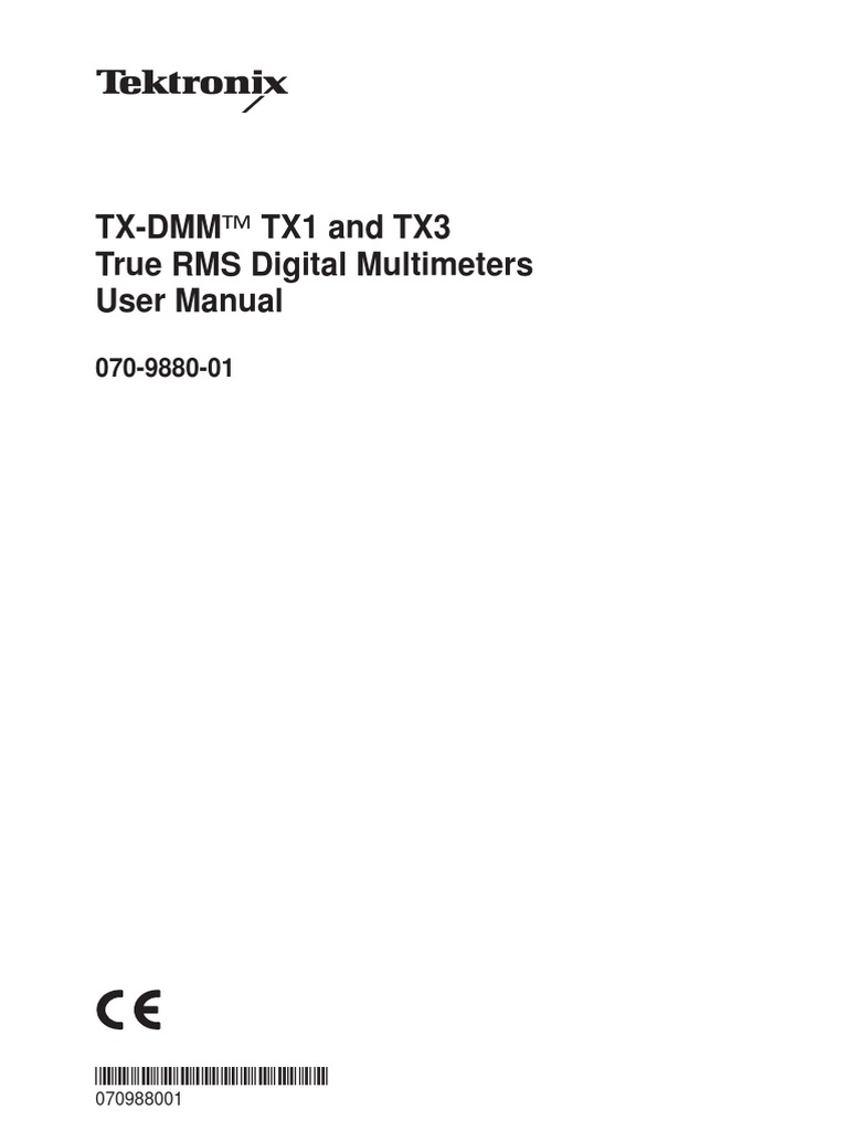 Tektronix TX3 Manual | PDF | Decibel | Alternating Current
