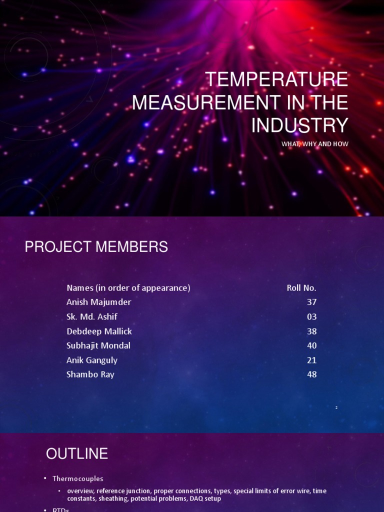 Industrial Temperature Measurement Techniques | PDF | Thermocouple ...