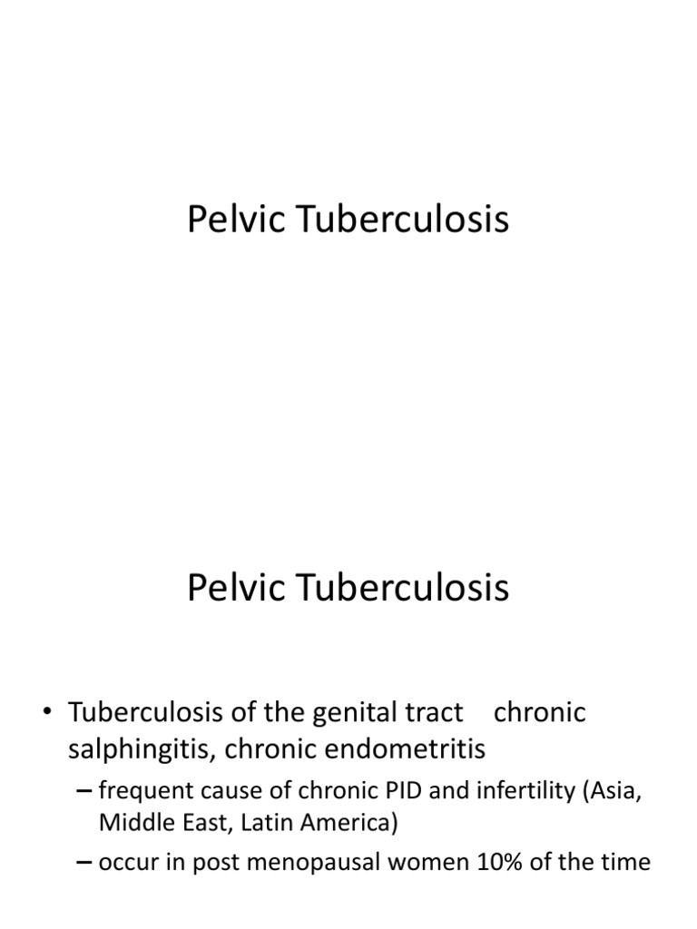 Pelvic Tuberculosis | PDF | Tuberculosis | Ovarian Cancer