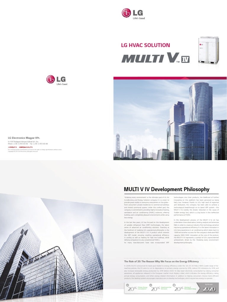 LG Multi V IV - Katalog | PDF | Hvac | Air Conditioning