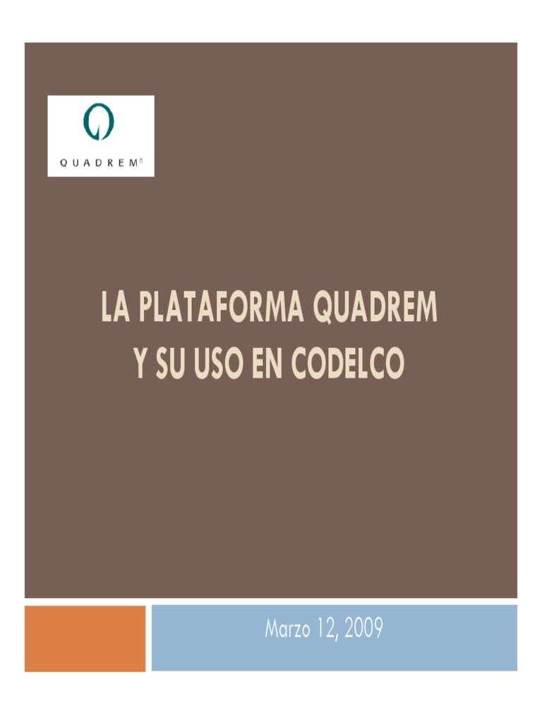 Plataforma Quadrem en Codelco v3 para Proveedores | PDF | Business ...