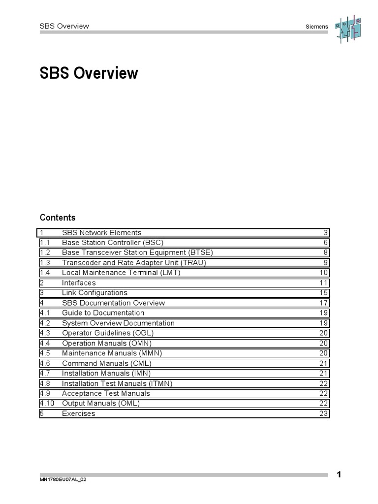SBS Network Elements | PDF