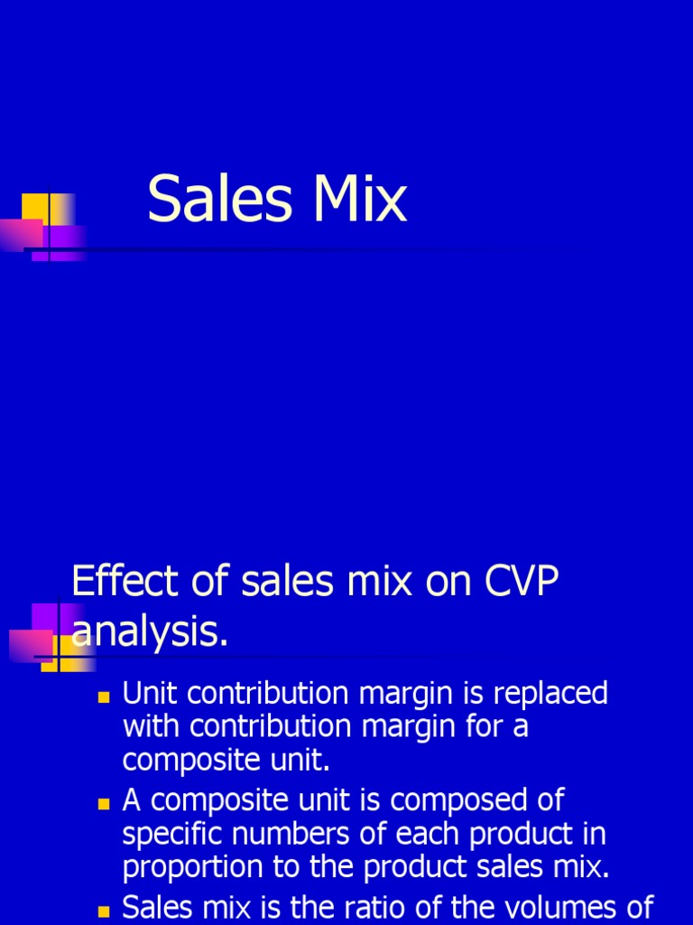 Sales Mix | Download Free PDF | Business Economics | Economics