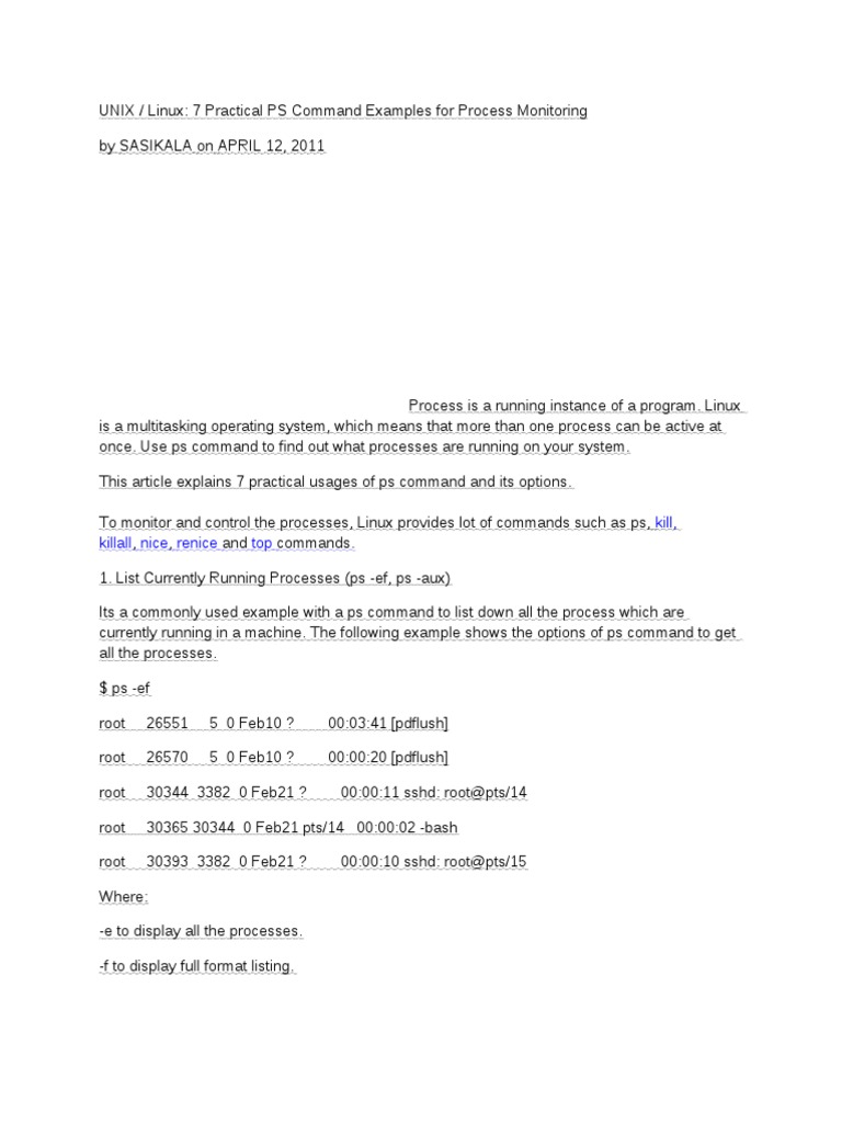 Dba Important Linux Commands | Download Free PDF | Regular Expression | Filename