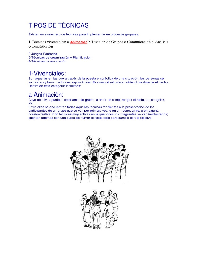 TIPOS DE TÉCNICAS grupales | Creatividad | Planificación