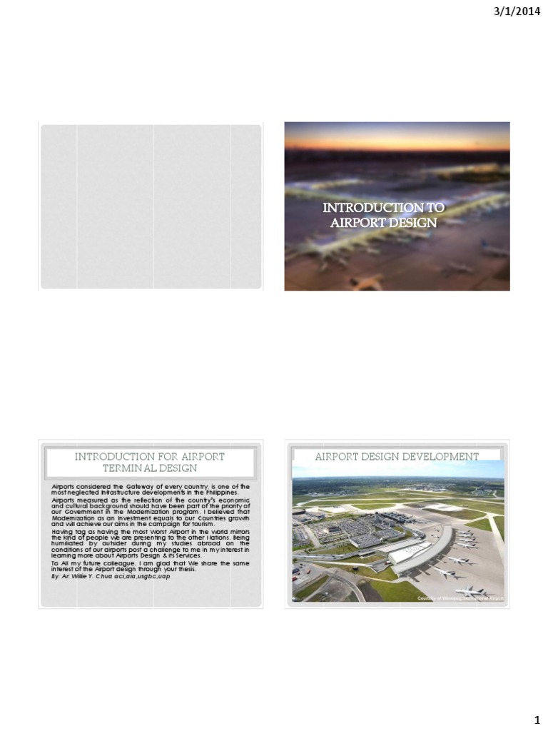 Introduction To Airport Design | PDF | Airport | Transport Infrastructure