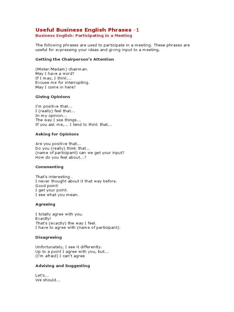 English Phrases Very Useful | PDF