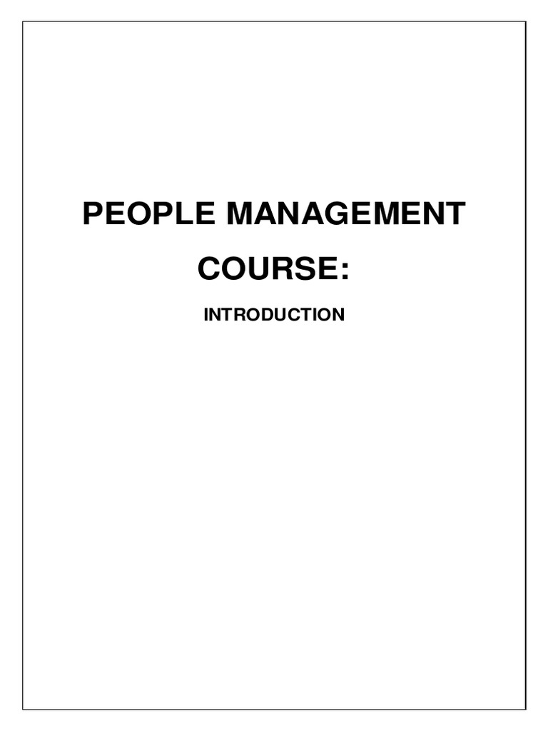 People Management | PDF | Conflict (Process) | Leadership