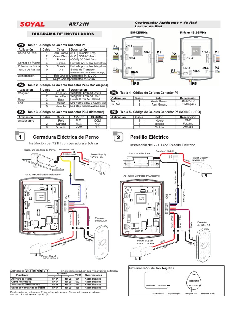 Manual de Instalación Soyal AR-721H | PDF