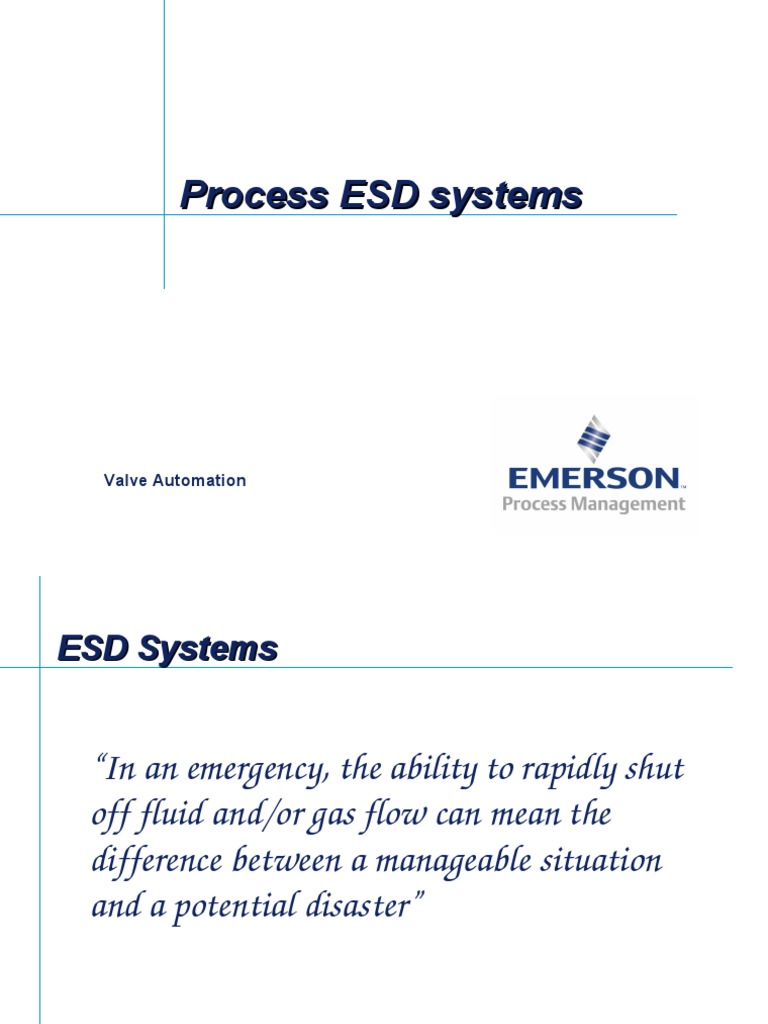 Process ESD Systems | PDF | Valve | Automation
