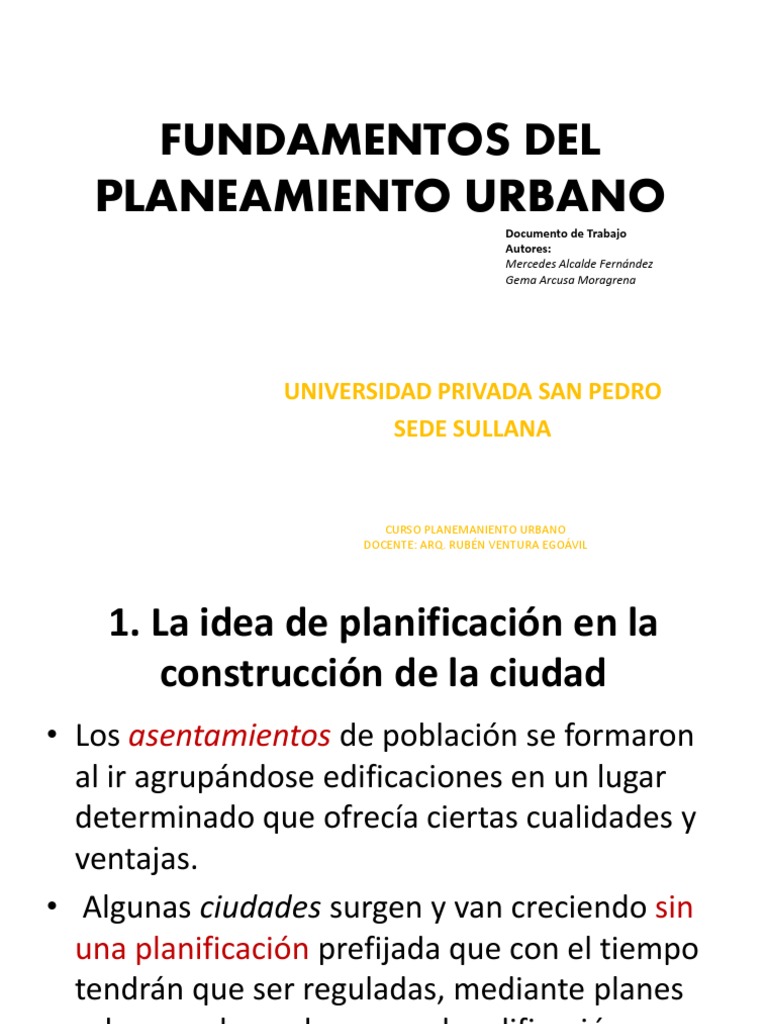 Fundamentos Del Planeamiento Urbano Pdf Planificación Urbana