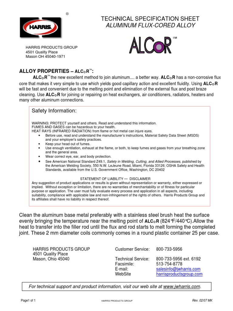 Alcor Spec | PDF | Welding | Construction
