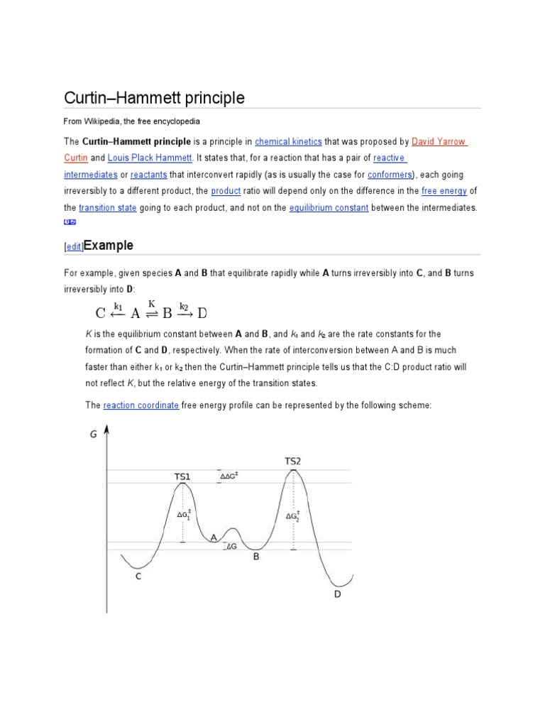 Curtin-Hammett Principle: Example | PDF | Organic Chemistry | Chemistry