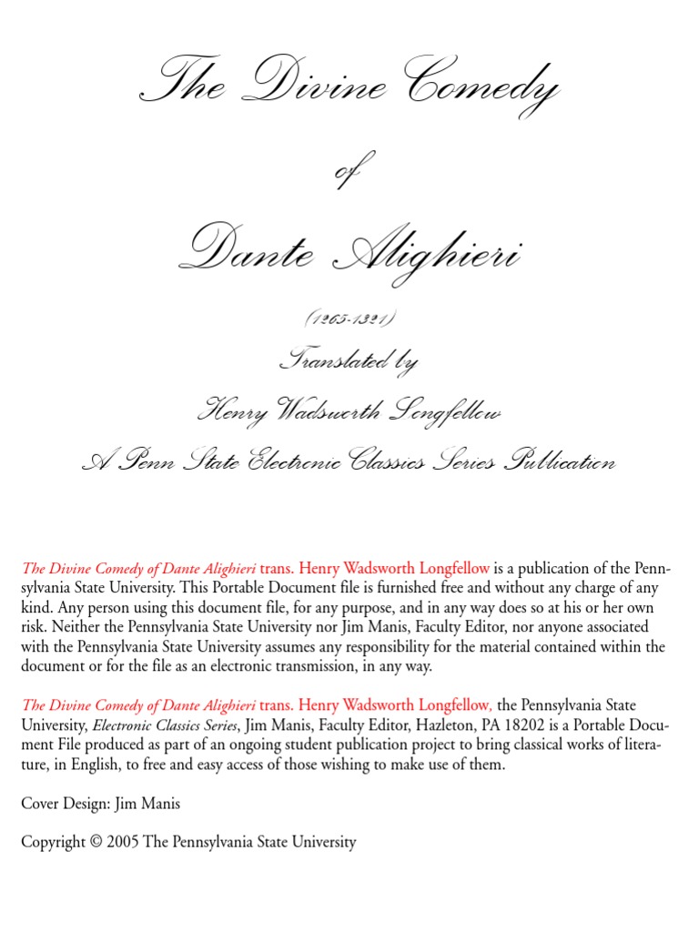 Divine Comedy | PDF | Divine Comedy | Inferno (Dante)