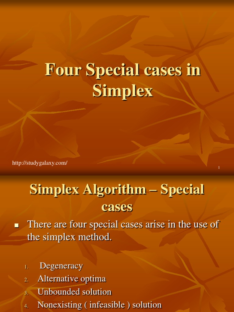Simplex Method Special Cases | PDF | Mathematical Optimization | Mathematics Of Computing
