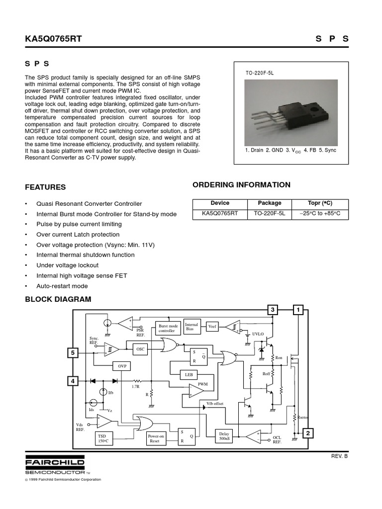 Ka 5q0765rt (Sps Fairchild) | PDF