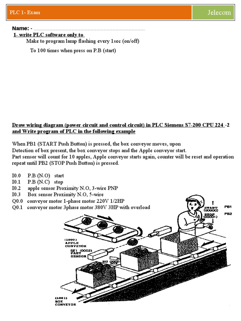 Jelecom: Name: - 1-Write PLC Software Only To | PDF